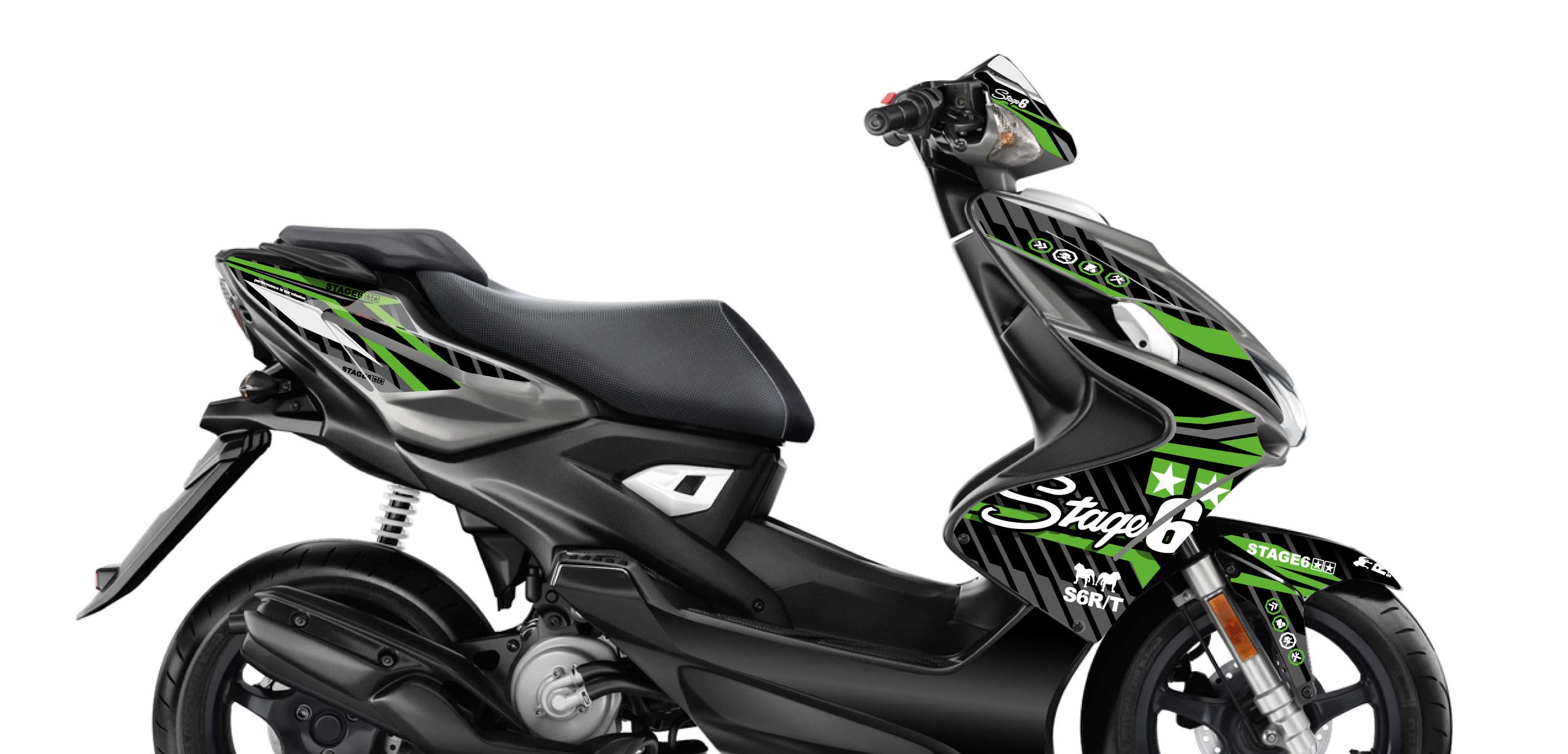 Graphic Kit Yamaha Aerox after 2013 Stage6 Green – Stage6