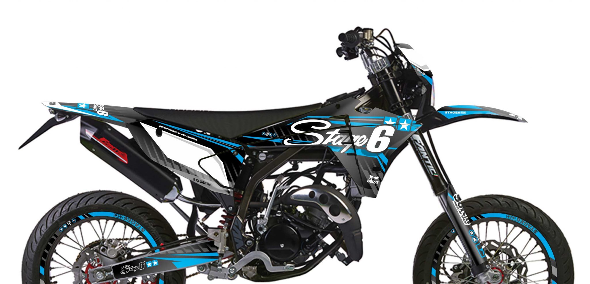 Kit déco Fantic XM 50 après 2023 Stage6 Bleu – Stage6