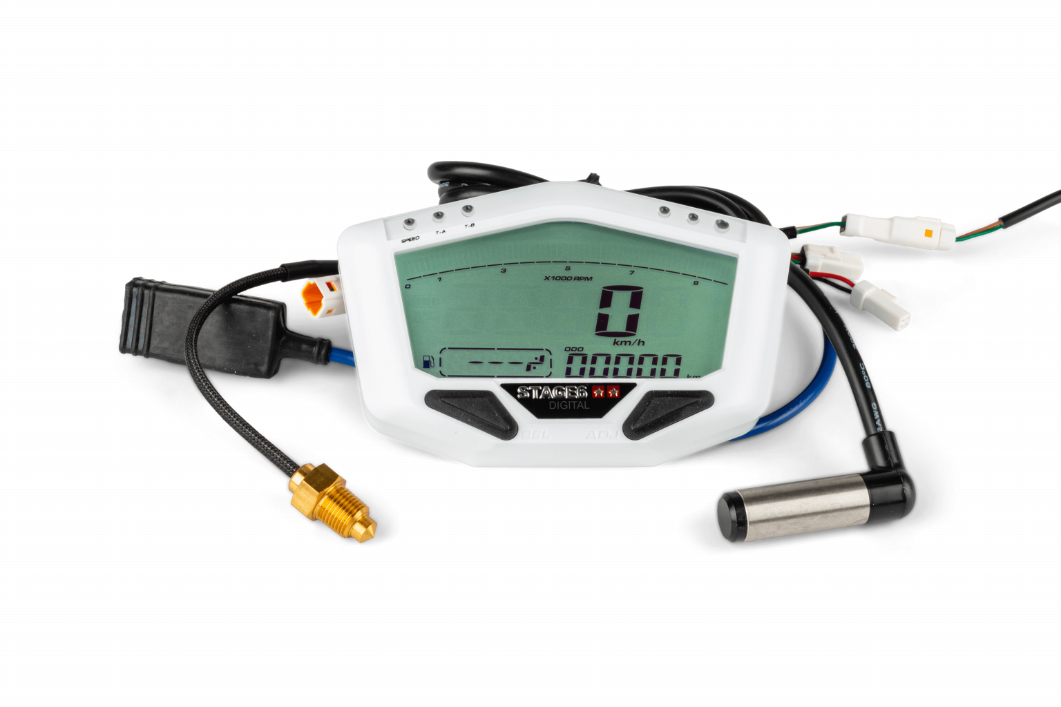 Speedometer multifunction digital Stage6 R/T MK2 white – Stage6