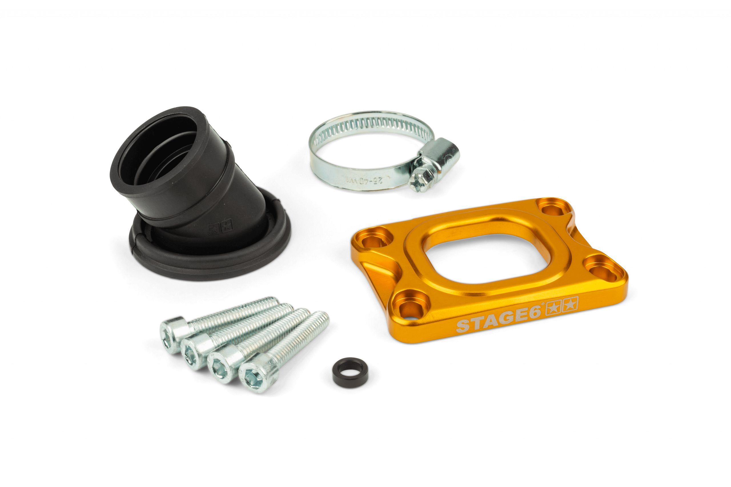 Intake Manifold Stage6 360° AM6 / Derbi gold for CP Evolution – Stage6